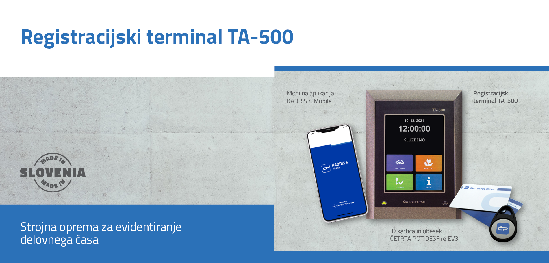 Letaki in brošure - Registracijski terminal TA-500 LETAK