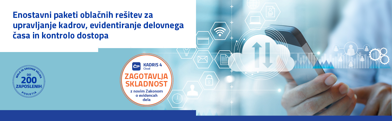Letaki in brošure - KADRIS 4 Cloud - Paketi rešitev za upravljanje ...
